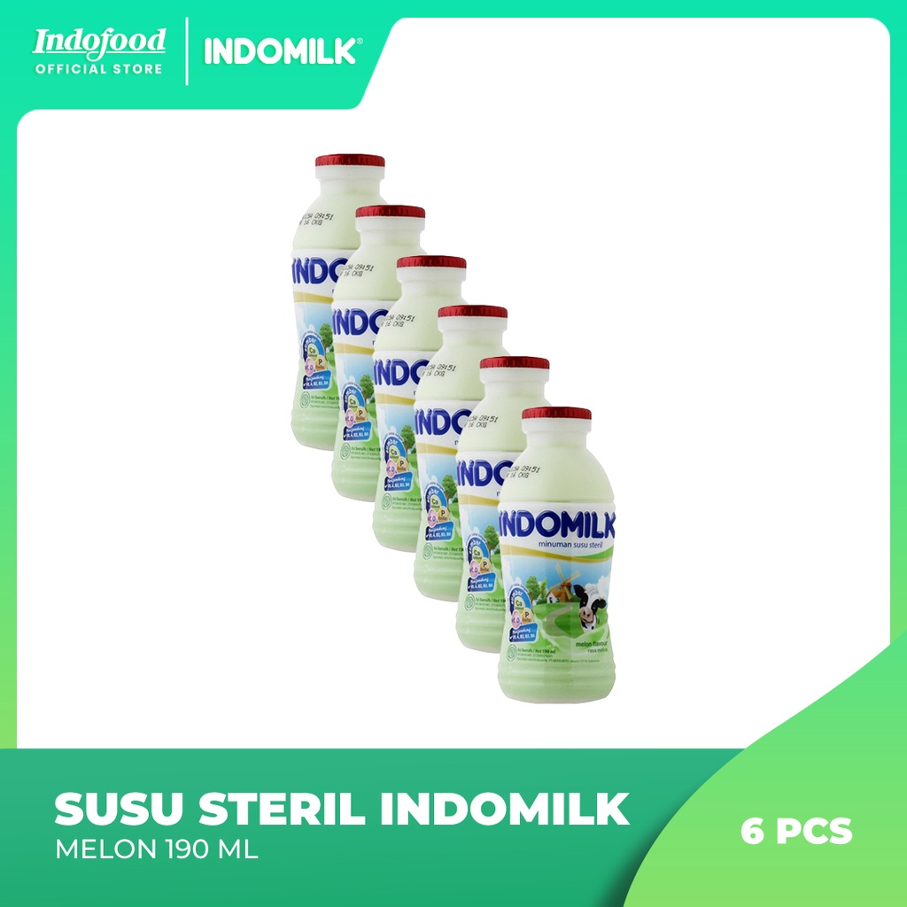 Jual 6 PCS - Indomilk Melon Botol 190 mL | Shopee Indonesia