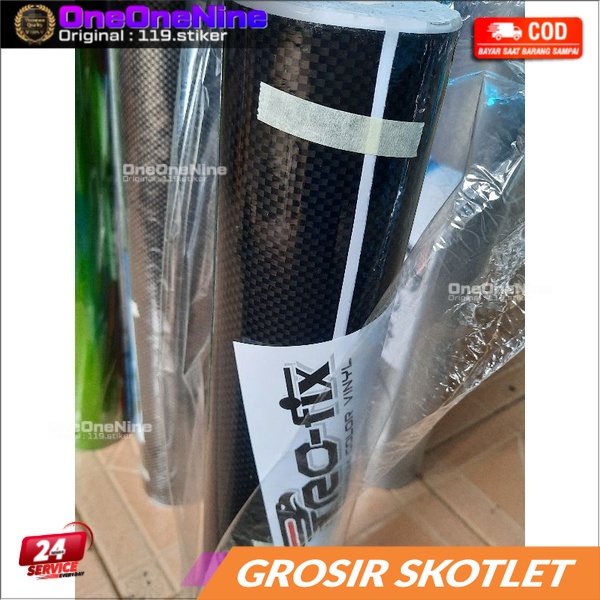 Jual Stiker Skotlet 1 Roll Profix Karbon Hitam Gold Glossy 3D - Lebar ...