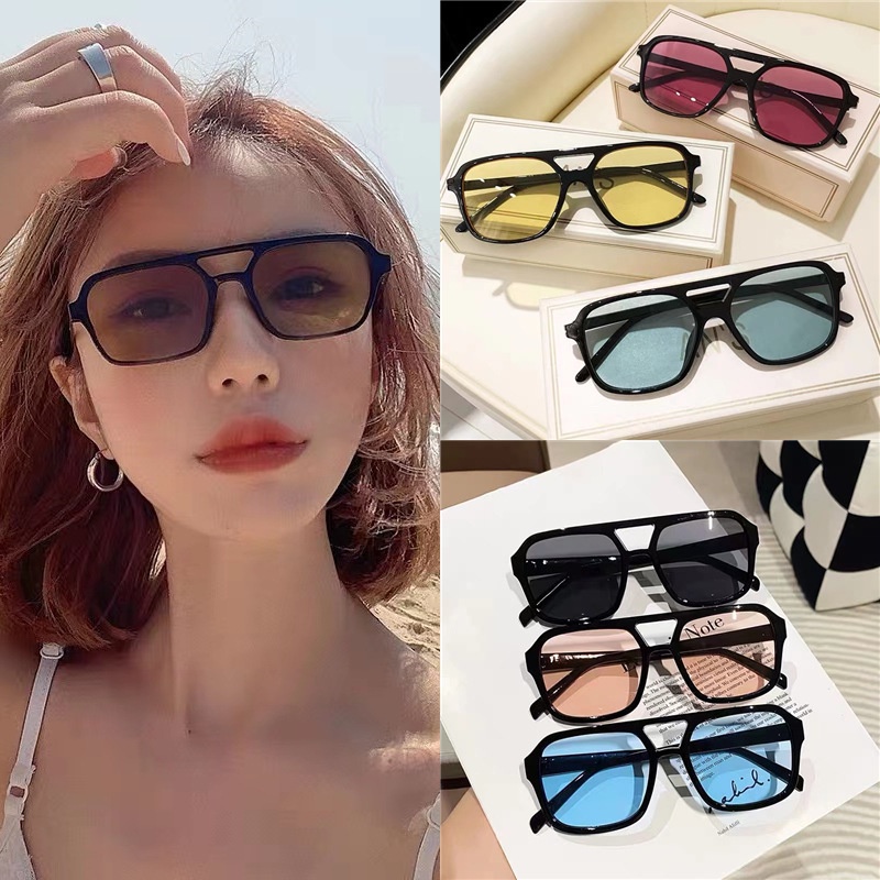 Jual RRNS 306 Kacamata Hitam Korea Vintage Retro Fashion Wanita Pria Sunglasses Kacamata Fashion ...