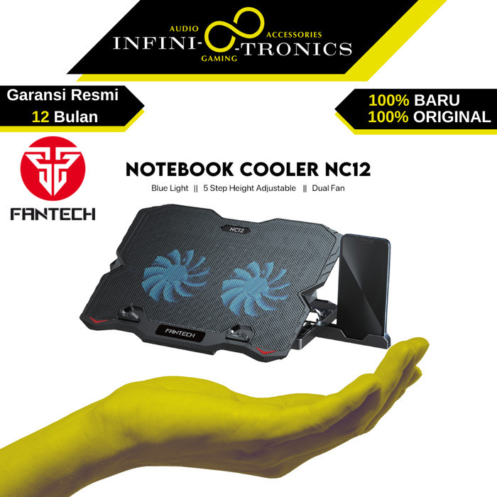Jual Fantech Laptop Cooler NC12 Cooling Pad Dual Fan Kipas Pendingin ...