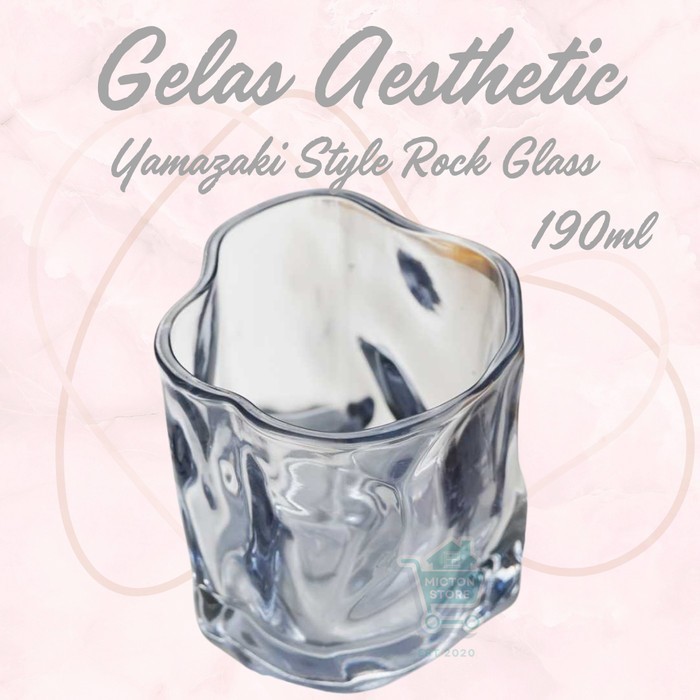Jual BIGTON Gelas Aesthetic Gelas Whisky Japanese Yamazaki Blue Style Rock Glass 190ml dengan ...