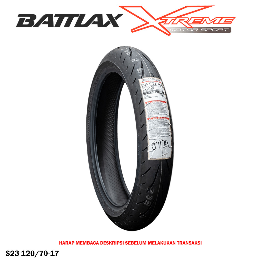 Jual BAN LUAR MOTOR S23 F BATTLAX UKURAN 120/70-17 TUBELESS TL TAHUN ...