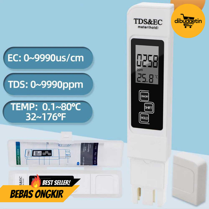 Jual Alat Ukur Uji TDS EC Meter Digital Air Minum Akuarium - Januel ...