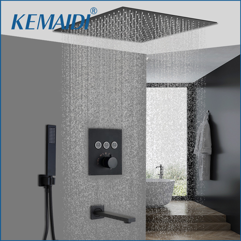 Jual KEMAIDI Thermostatic Shower Faucet Concealed Install Bathroom ...