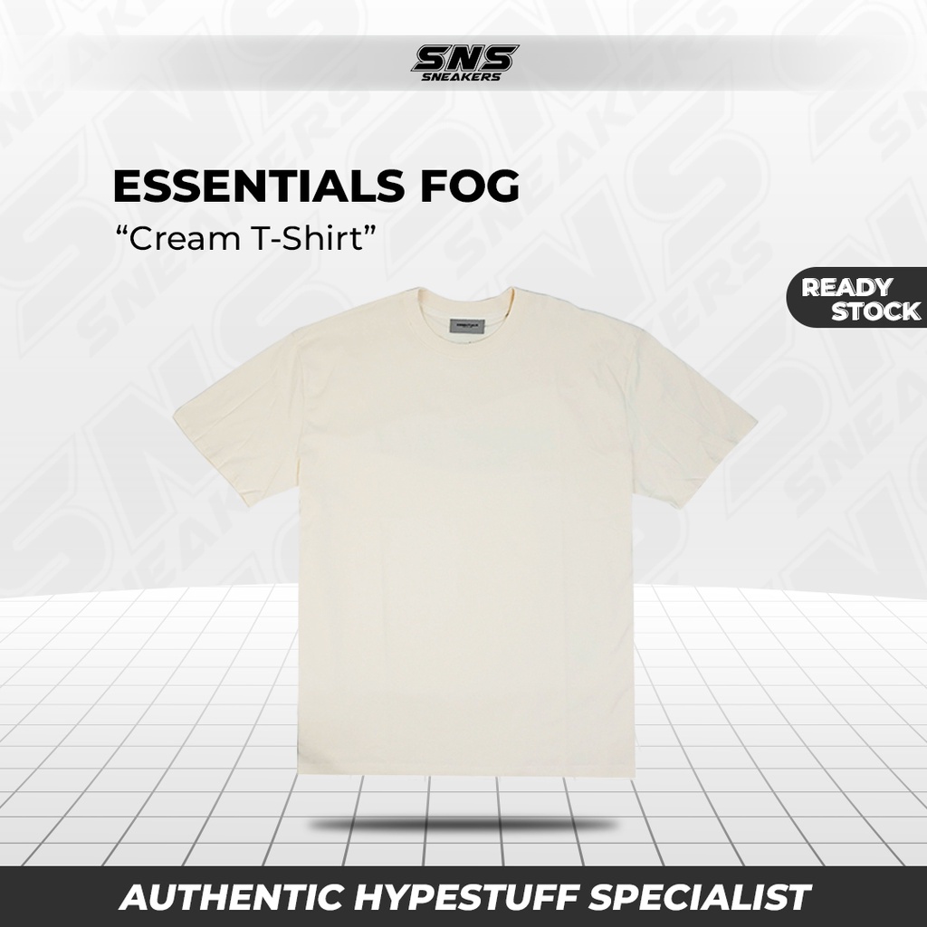 Jual Essentials FOG Fear Of God Cream Tee 100% Original Authentic ...