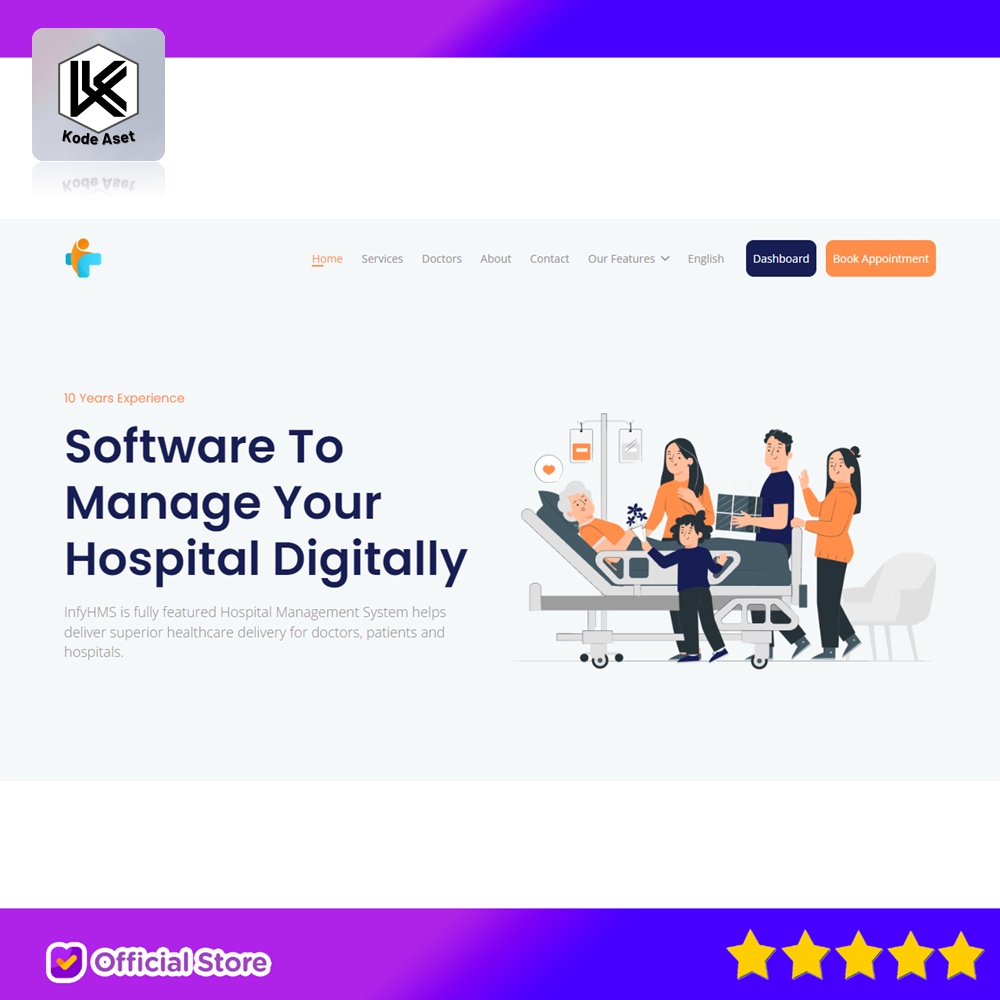 Jual SOURCE CODE APLIKASI HMS - LARAVEL HOSPITAL MANAGEMENT SYSTEM - APPOINTMENT BOOKING BY ...