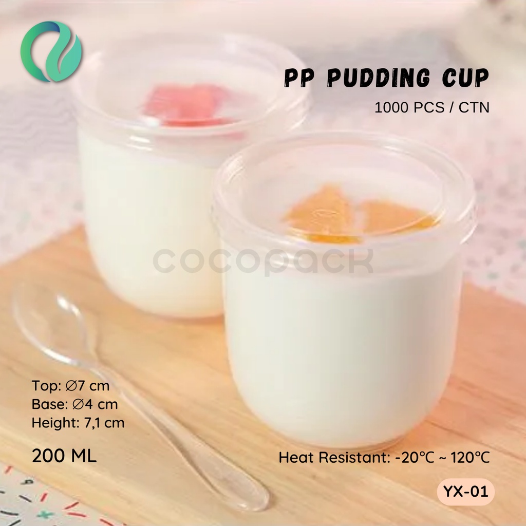 Jual Round Cup Puding Bulat PP 200 ml With PS Lid 10 PCS | Shopee Indonesia