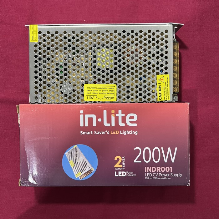 Jual INDR001 Power Supply Trafo Adaptor Jaring 16,5A 12V 200W Inlite ...
