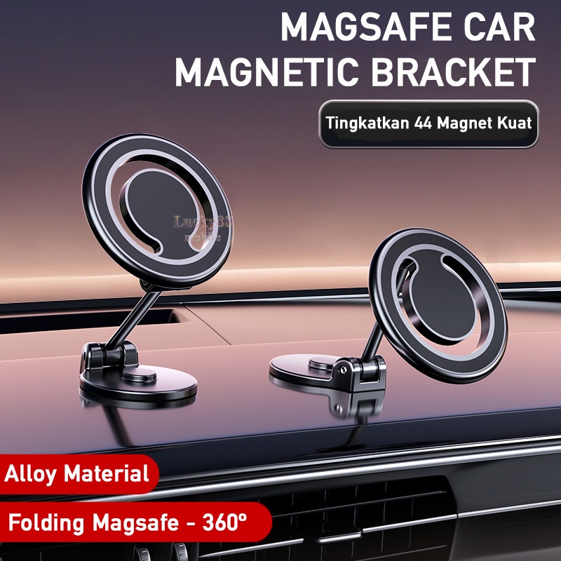 Jual Magsafe Car Magnetik Bracket 360º Rotasi Bisa Dilipat Stand Hp di ...