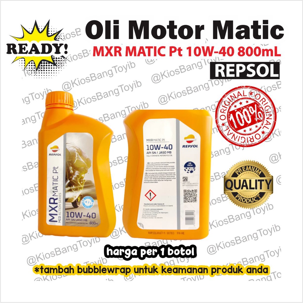 Jual Oli Motor Matic Repsol Full Synthetic MXR MATIC PLATINUM 10W-40 ...