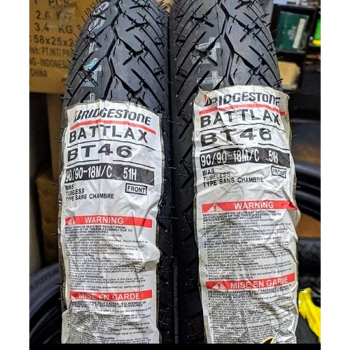 Jual Ready Battlax BT 46F Ban Tubless Bridgestone 90 per 90 Ring 18 ...