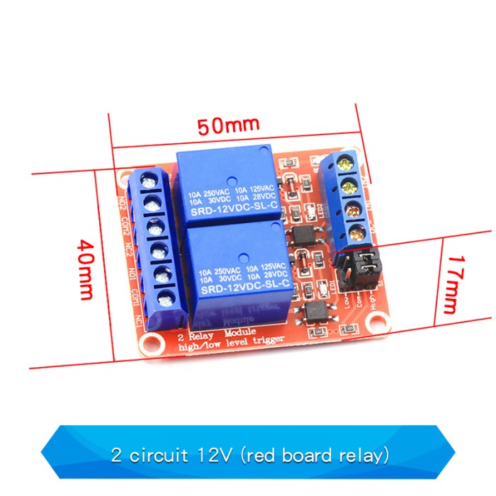 Jual Relay 2 Channel Module Modul 2 CH 5 Volt 5V / 12 Volt 12V Optocoupler | Shopee Indonesia