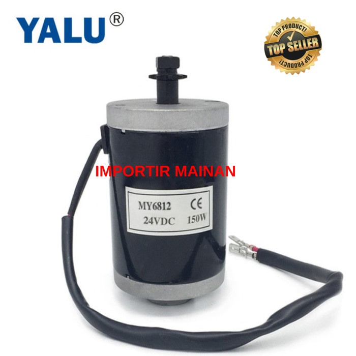 Jual YALU MY6812 24V 150W gir 9T atau belt pulley DC motor scooter ...