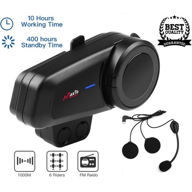 Jual New Maxto M2 Group Party Call Intercom 6 riders Bluetooth 5.0 ...