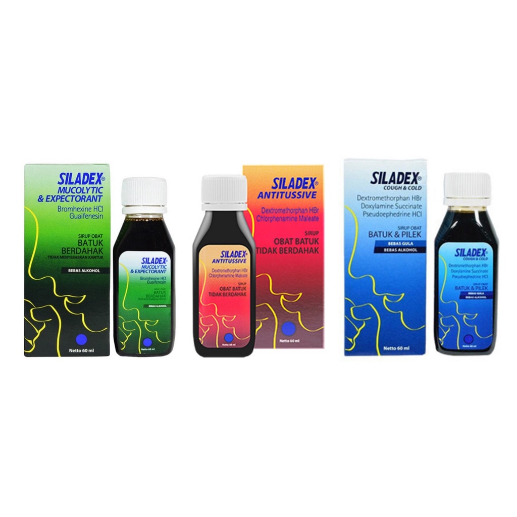 Jual SILADEX Sirup 3 Varian Hijau Merah Biru 60 ML | Shopee Indonesia