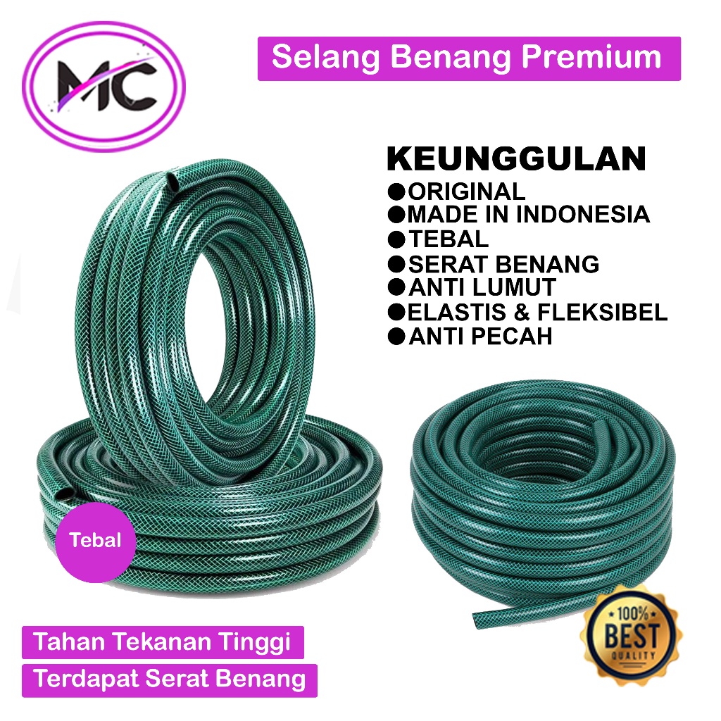 Jual Selang Air 1/2 inch 5/8 inch 3/4 inch 1 inch Selang Serat Benang ...