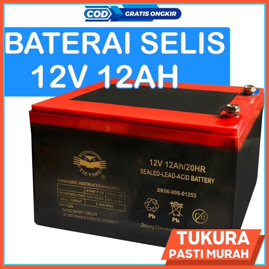 Jual Aki Selis 12V 12AH Aki Sepeda Listrik Baterai Aki Motor Listrik ...