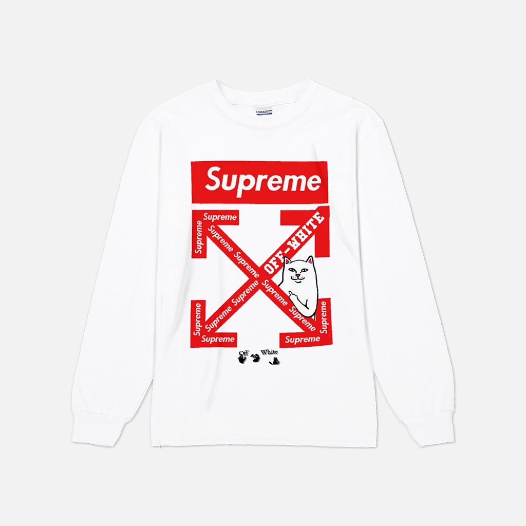 Jual Heavyweight Long Sleeve Shirt SUPREME X RIPNDIP | Shopee Indonesia