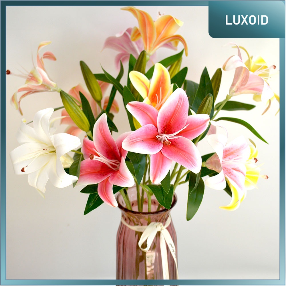 Jual LUXOID - Bunga L2 Lily Latex Cabang 2 Artificial Bunga lili Palsu ...