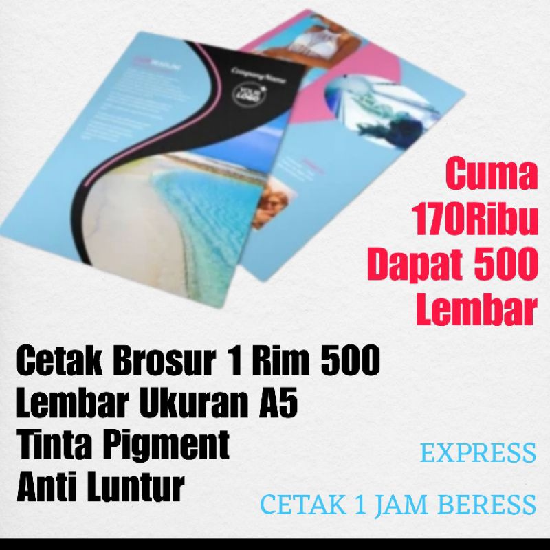 Jual Cetak Brosur Hvs 1 Rim A5 Full Color | Shopee Indonesia