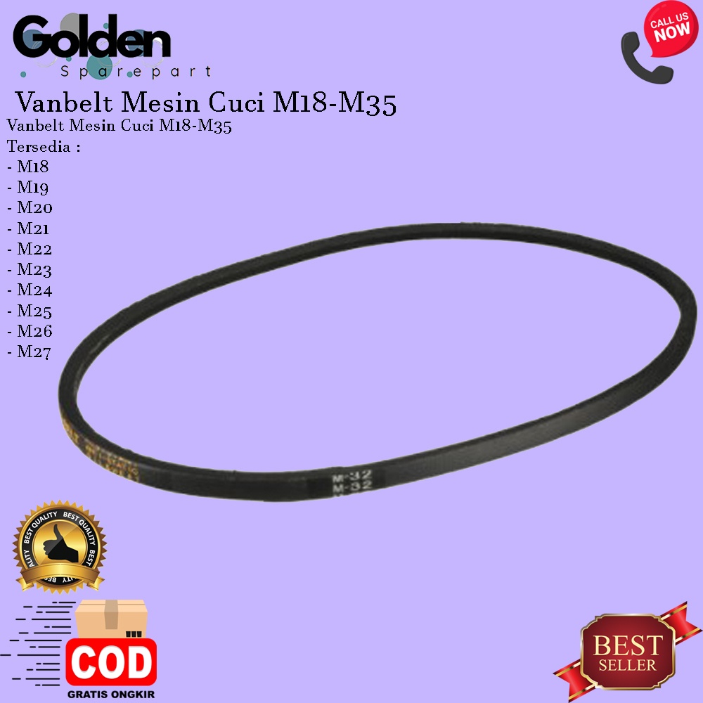 Jual Van Belt Mesin Cuci Tipe M18-M35 M19,5-M33,5 UNIVERSAL | Shopee Indonesia