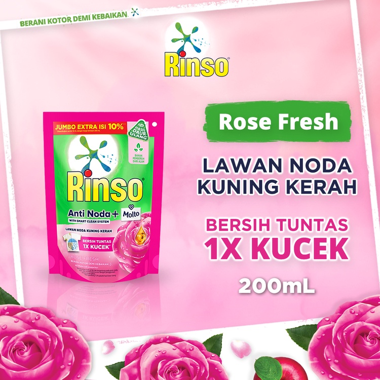 Jual Rinso Molto Detergen Cair Kemasan Hasil Daur Ulang Rose Fresh ...