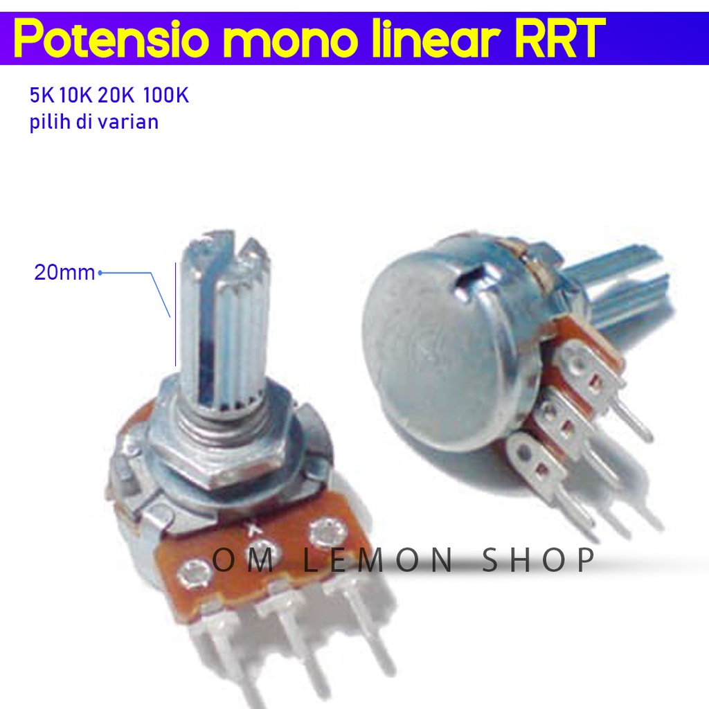 Jual SA POTENSIO mono STEREO 5k 10k 20k 50K 100k 250K 500K | Shopee ...