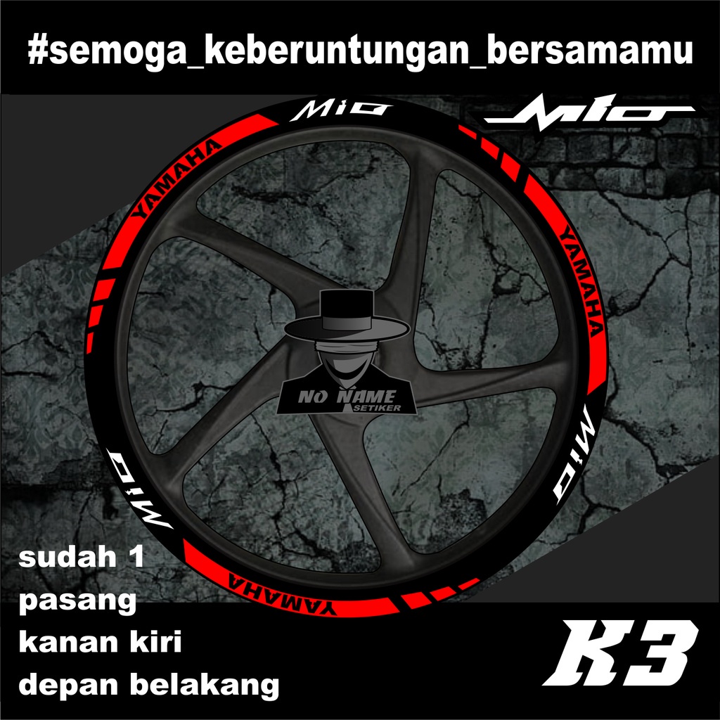 Jual stiker velg sticker velk stiker cutting velk (k3) yamaha mio ...