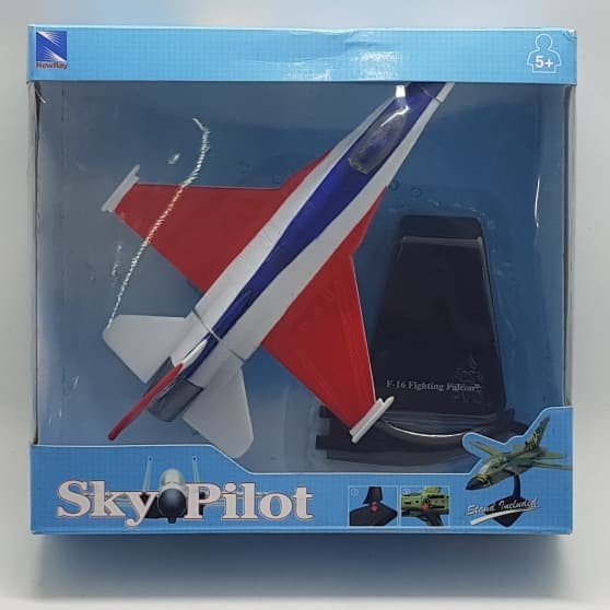 Jual Diecast Newray Skypilot F-16 Fighting Falcon with stand murah meriah | Shopee Indonesia
