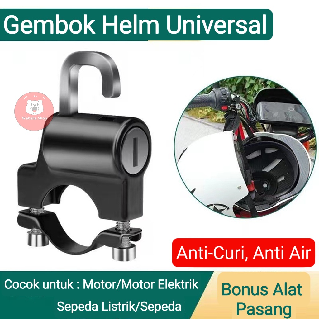 Jual Gembok Helm Motor Kunci Helm Anti Maling Lock Pengaman Helm Motor ...