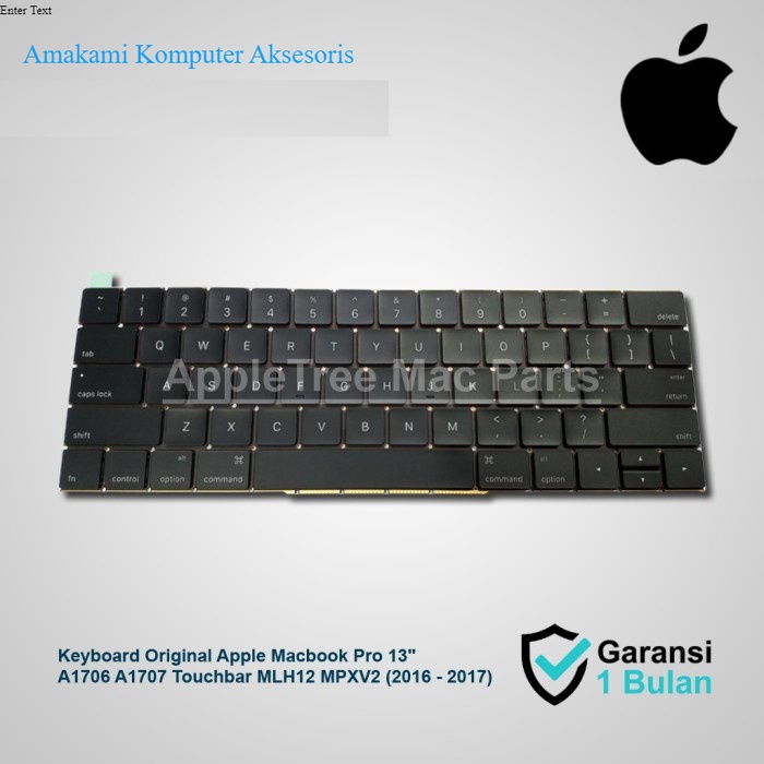 Jual Keyboard Original Apple Macbook Pro A1706 A1707 Touchbar MLH12 ...