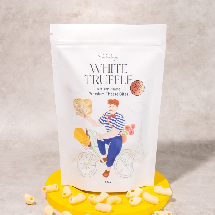 Jual JG9 Sodachips WHITE TRUFFLE Cheese Bites snack - Small 70g ...