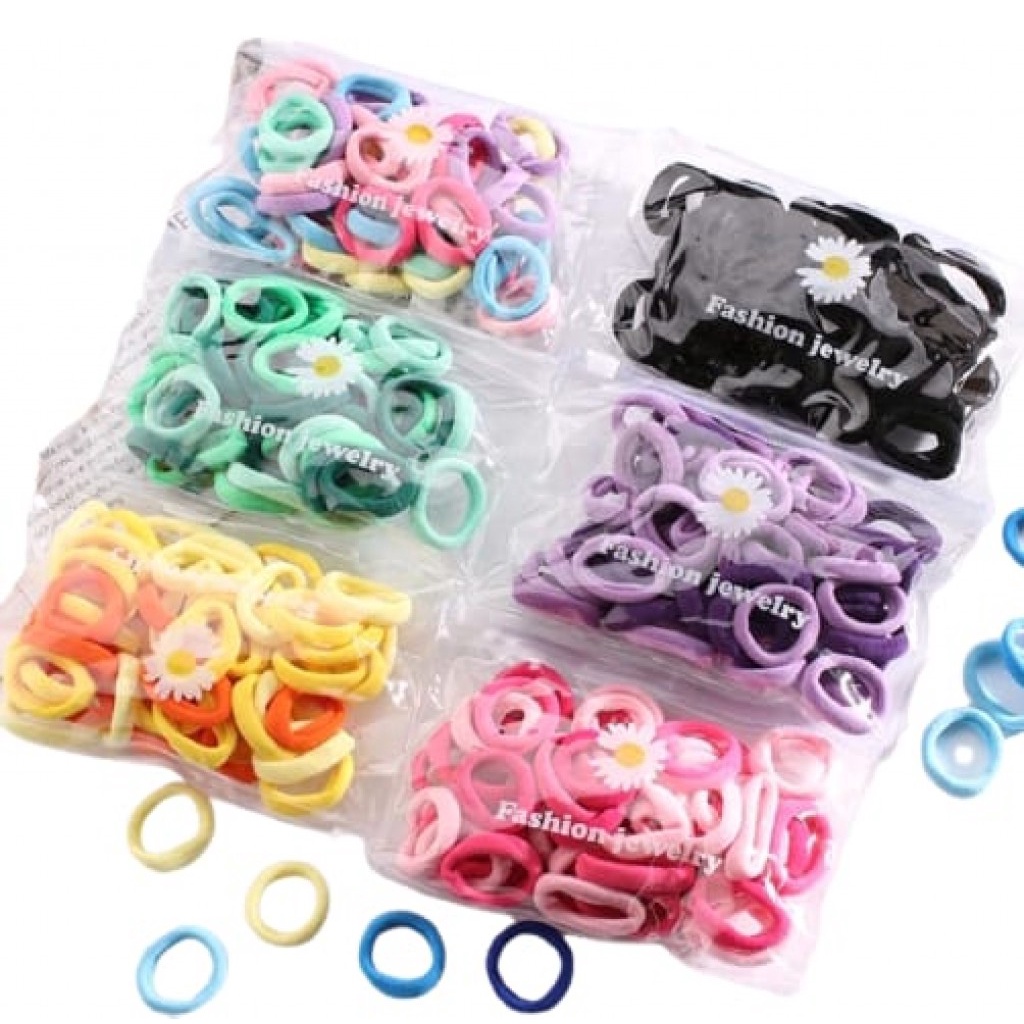 Jual Kuncir Rambut Polos Korea 50pcs | Shopee Indonesia