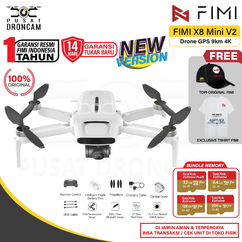 Jual Drone FIMI X8 Mini V2 km 4K 3-Axis Gimbal Camera 2 New Version | Shopee Indonesia