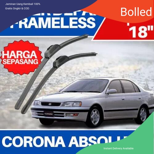 Jual wiper frameless banana full karet toyota corona absolute BolLed ...