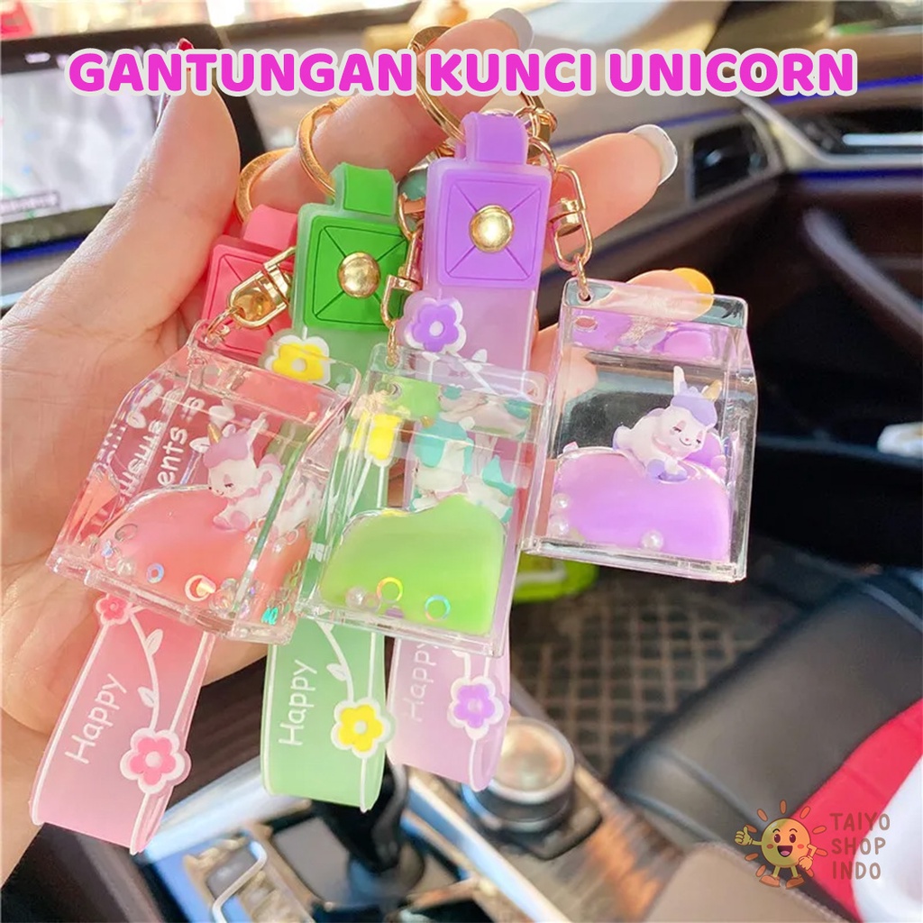Jual TAIYO Aksesoris Gantungan Kunci Karakter Unicorn Keychain Lucu ...