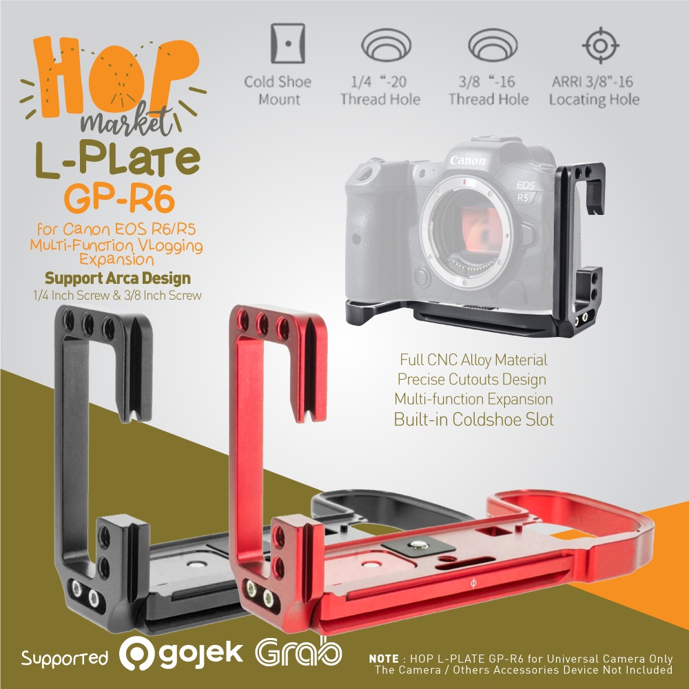 Jual HOP GP-R6 L Plate Bracket for Canon EOS R5 R6 Holder Quick Release ...