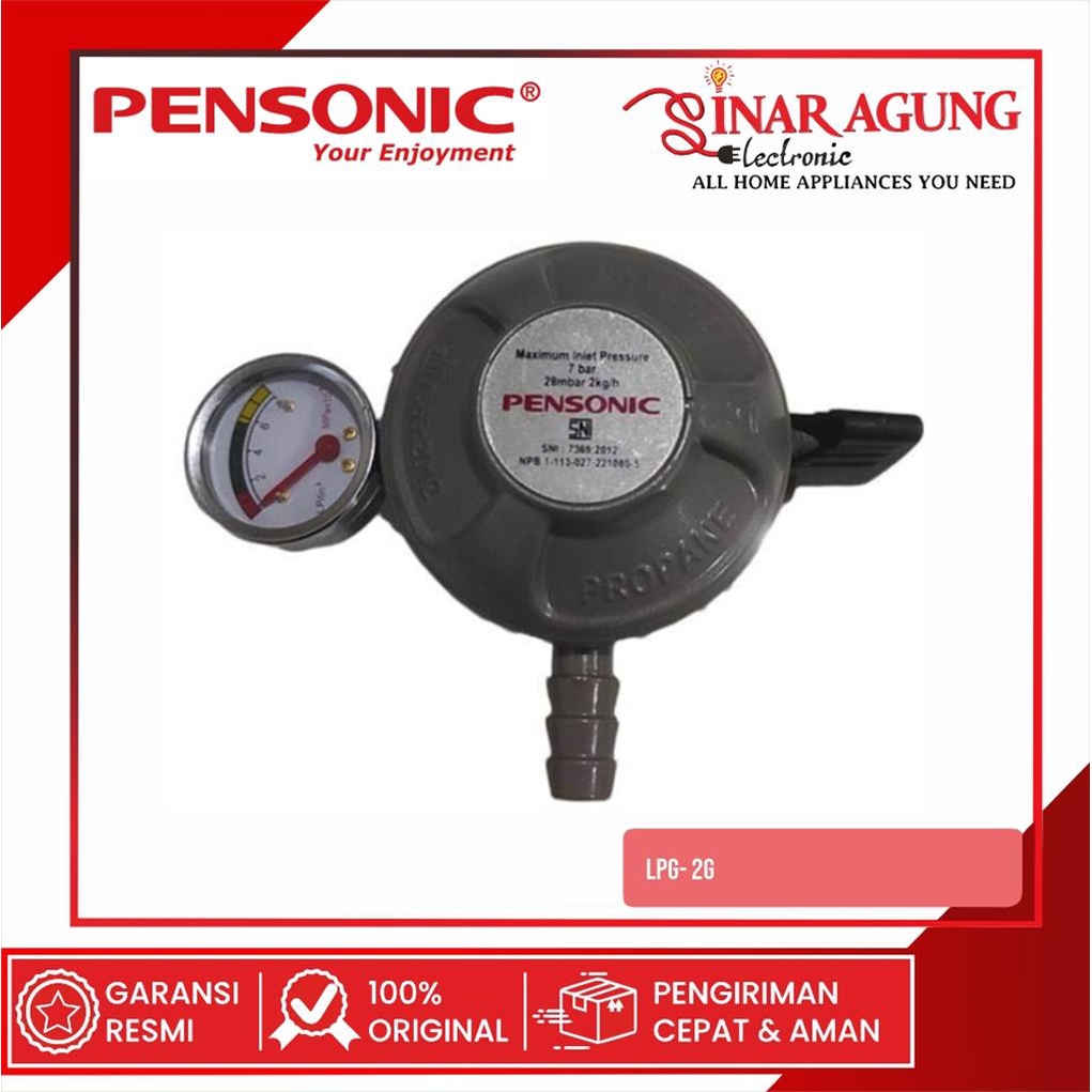 Jual Pensonic Regulator Gas LPG 2G Dengan Alat Ukur / Meteran | Shopee ...