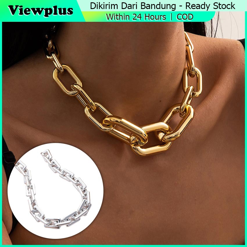 Jual Necklace Kalung Rantai Tebal Besar padat gaya Retro bahan tahan ...
