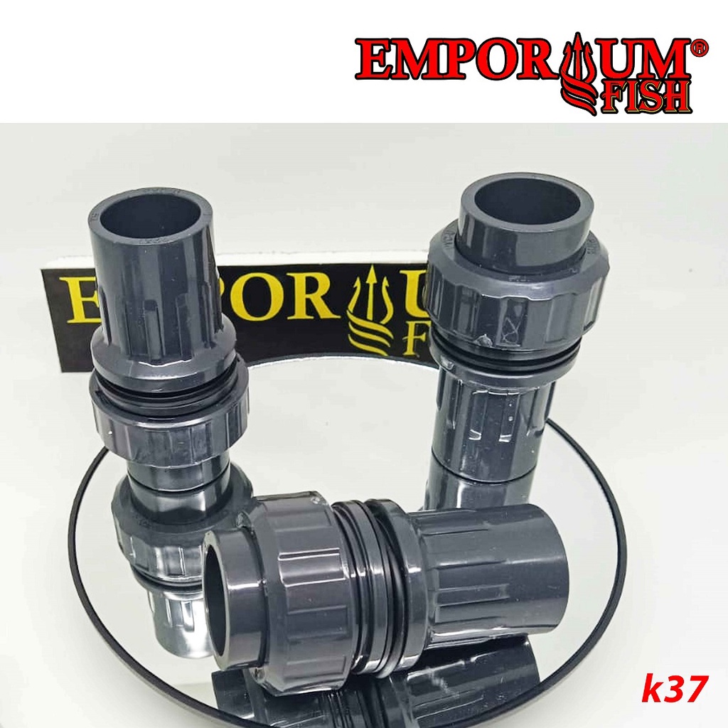 Jual TY Back nut k37 grey 25 mm bulkhead fitting vault ring | Shopee ...