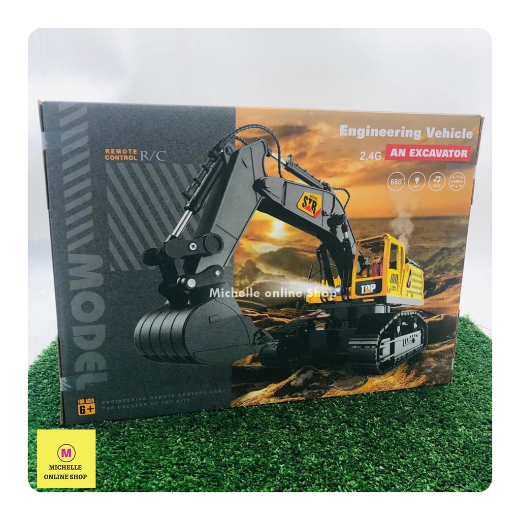 Jual Mainan Anak Truk Konstruksi Excavator Besar Remote Control Charger ...