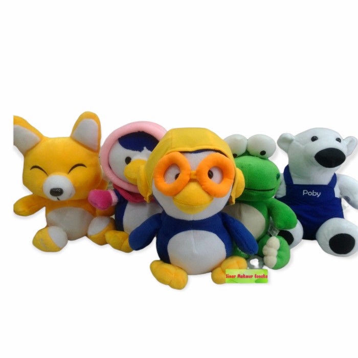 Jual SET PORORO and FRIENDS 5 KARAKTER ( Pororo,Pobby,Petty,Crong dan ...