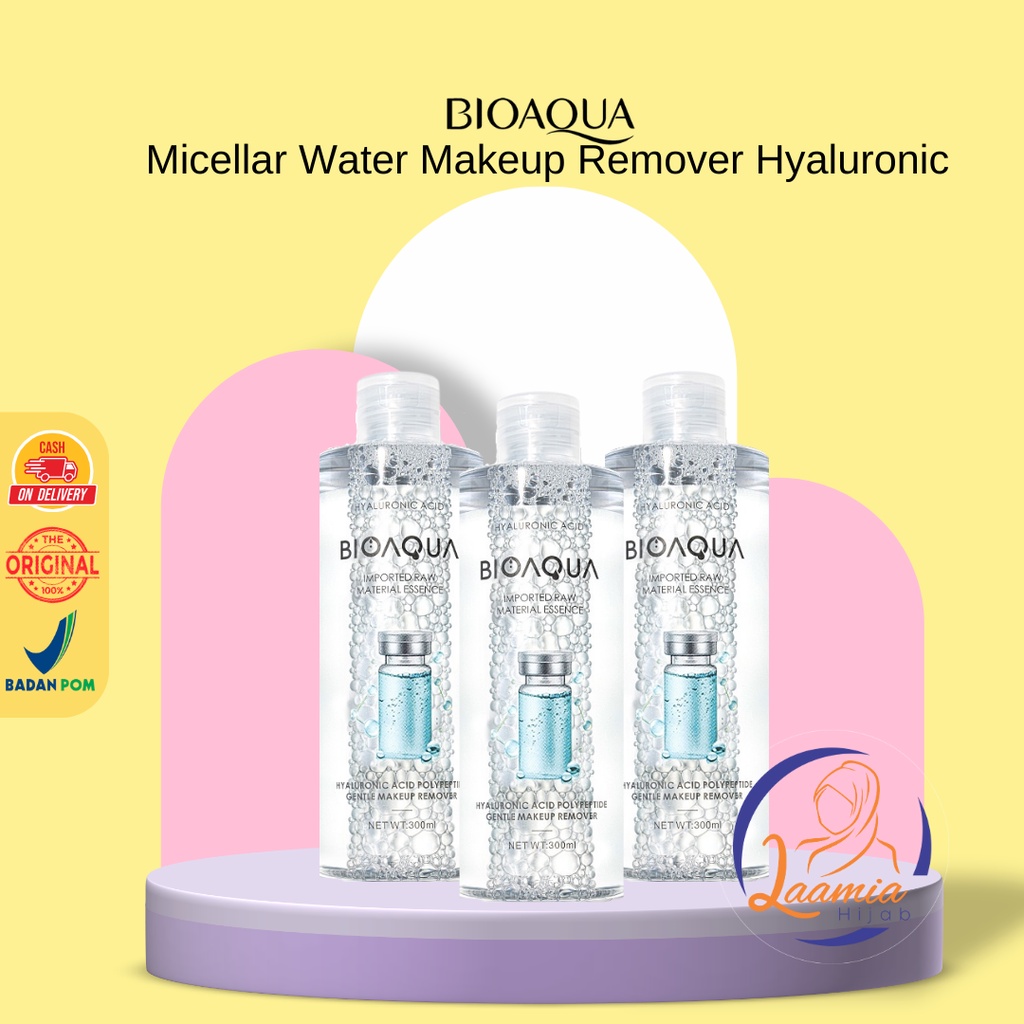 Jual Bioaqua Micellar Water Makeup Remover Hyaluronic Acid Polypeptide ...