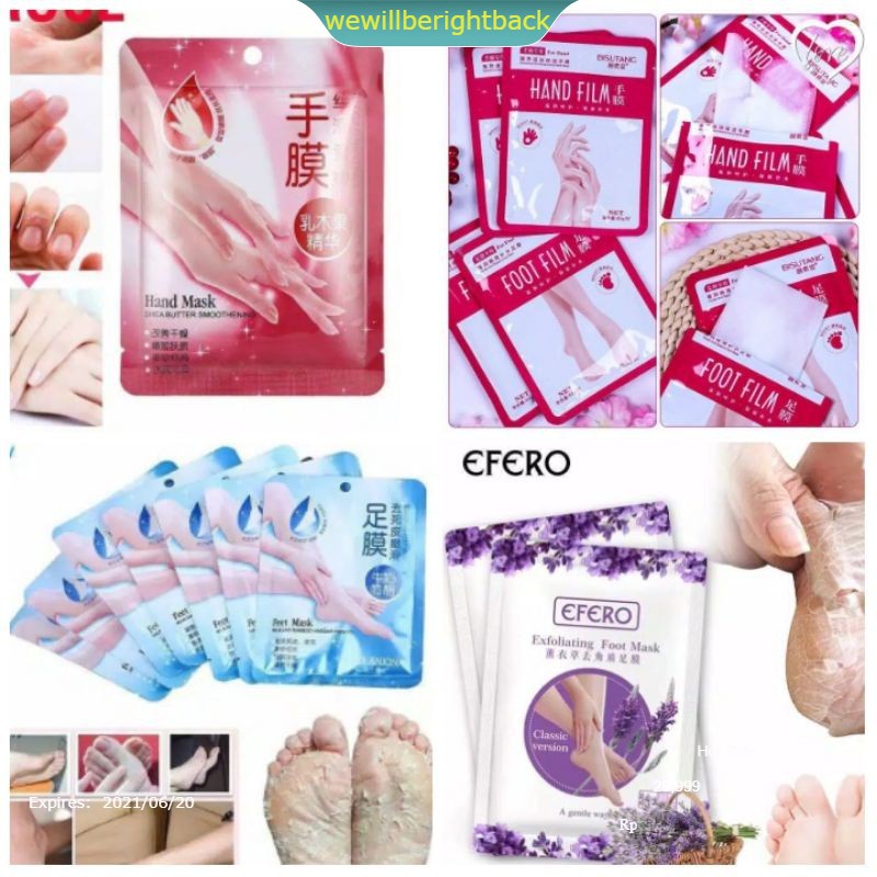 Jual EFERO masker kaki Foot Mask peeling masker tangan hand mask Dead ...