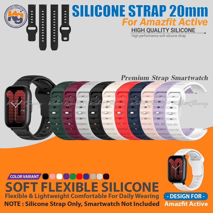 Jual Strap Smartwatch 20MM For Amazfit Active BIP U GTS 2 3 4 BIP 3 ...