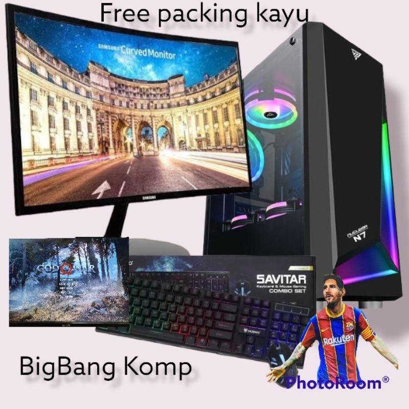 Jual Cpu Pc Gaming Core i5 10400F Ram 8GB Vga GTX1650 4GB DDR6 Monitor 24inch Fullset | Shopee ...