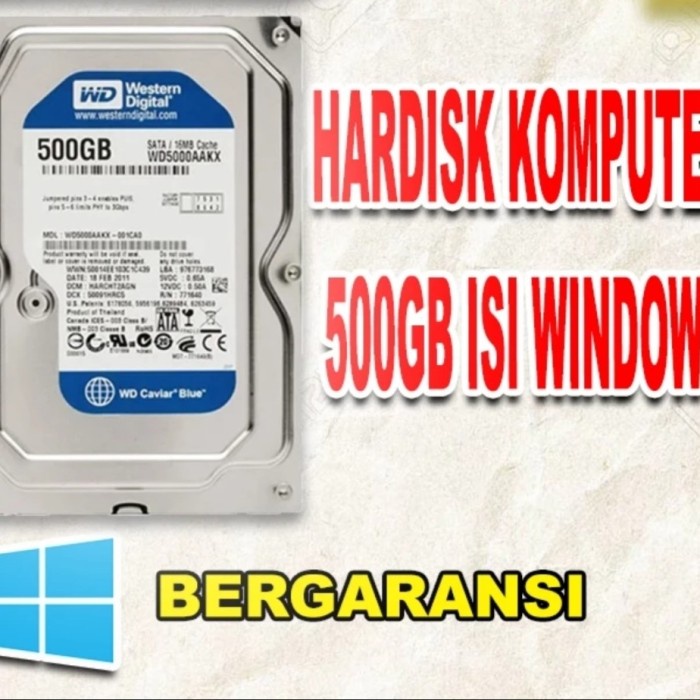 Jual Hardisk PC 500Gb Isi Windows 7/10 Garansi HDD 1 tahun - windows 10 ...