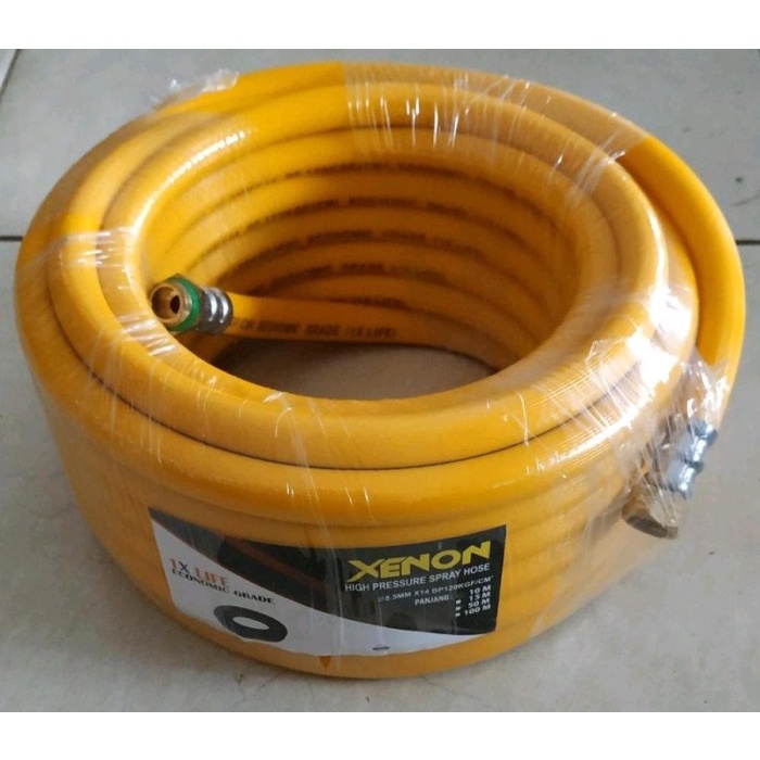 Jual Selang Kompresor Kuning- High Pressure Spray Hose XENON 10 Meter ...