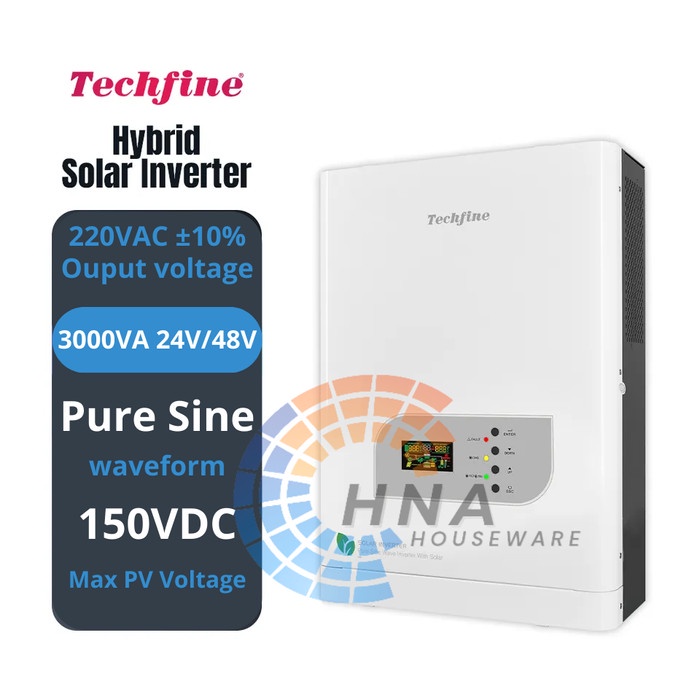 Jual Techfine Inverter hybrid trafo low frequency 3KVA with MPPT 60A ...