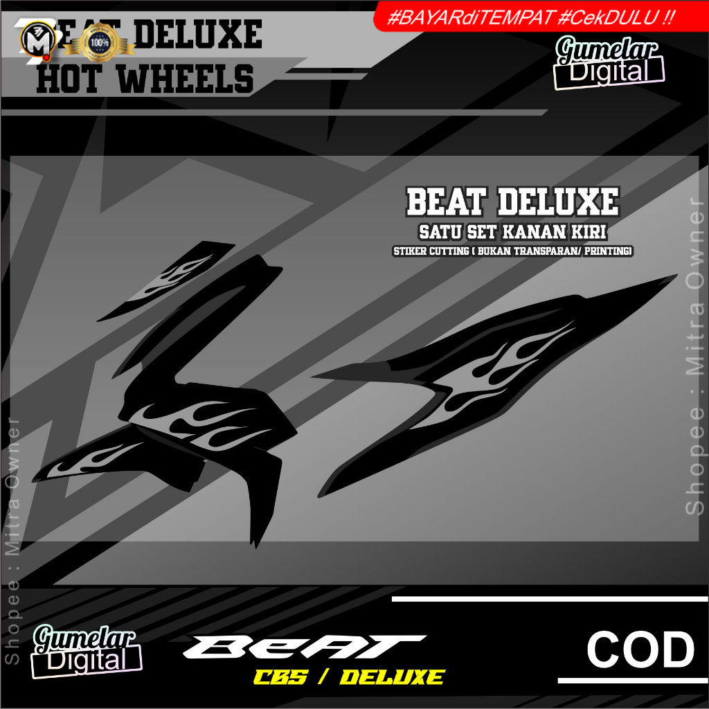 Jual CUTTING STIKER STRIPING BEAT DELUXE BEAT STREET DESIGN API HOT ...